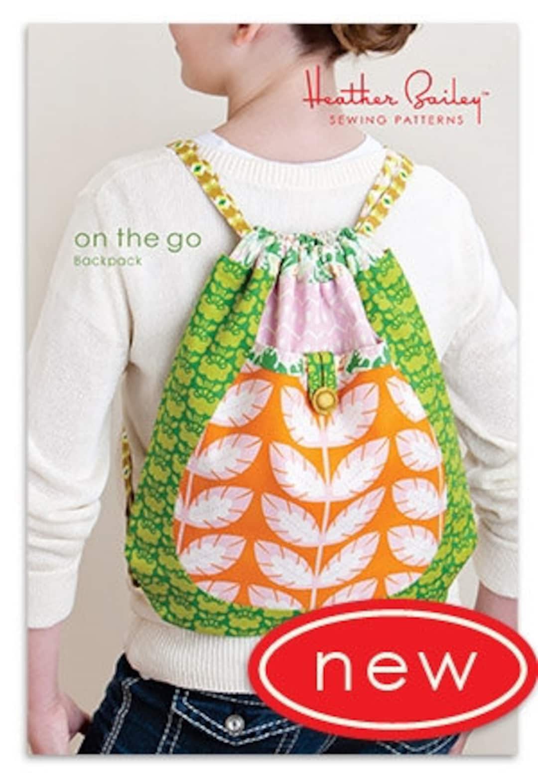 Heather Bailey on the Go Backpack Sewing Pattern, FREE SHIPPING - Etsy