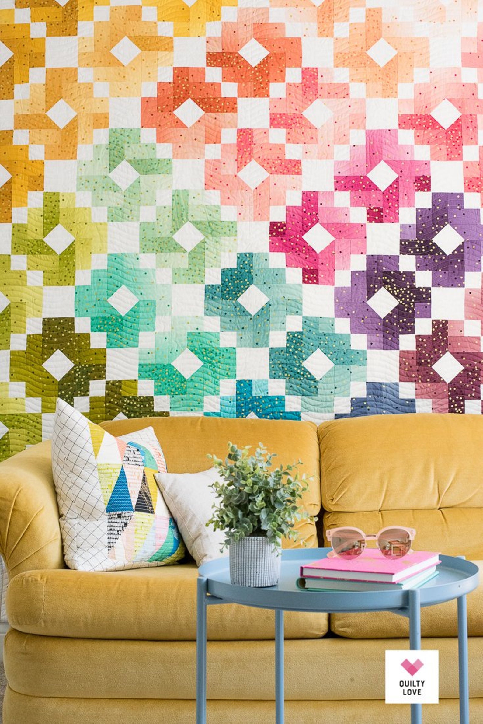 Quilty Love Ombre Gems Quilt Pattern // Fat Quarter Quilt // No. 108 ...