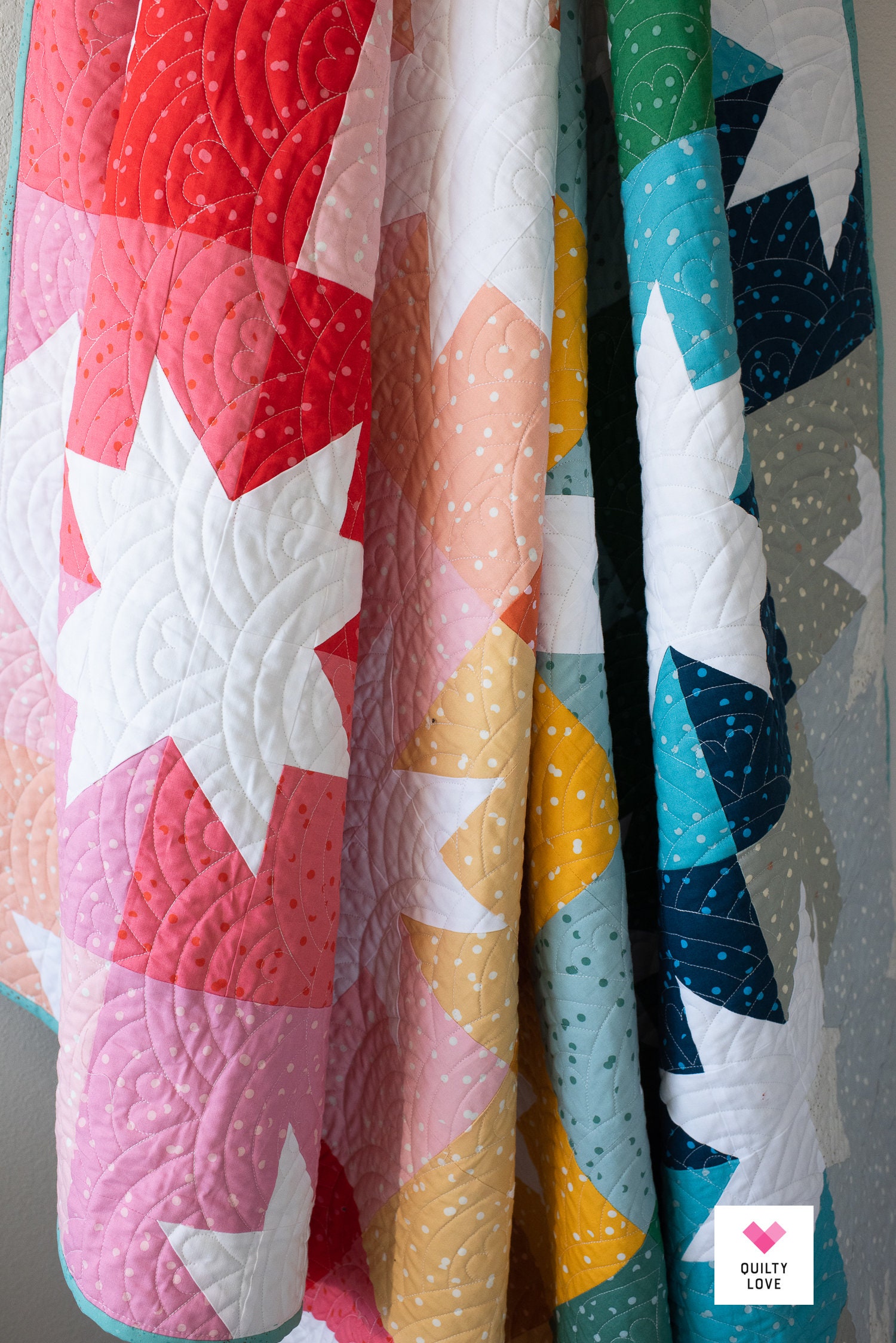 Quilty Love Star Pop II Quilt Pattern // Fat Quarter Friendly // No ...