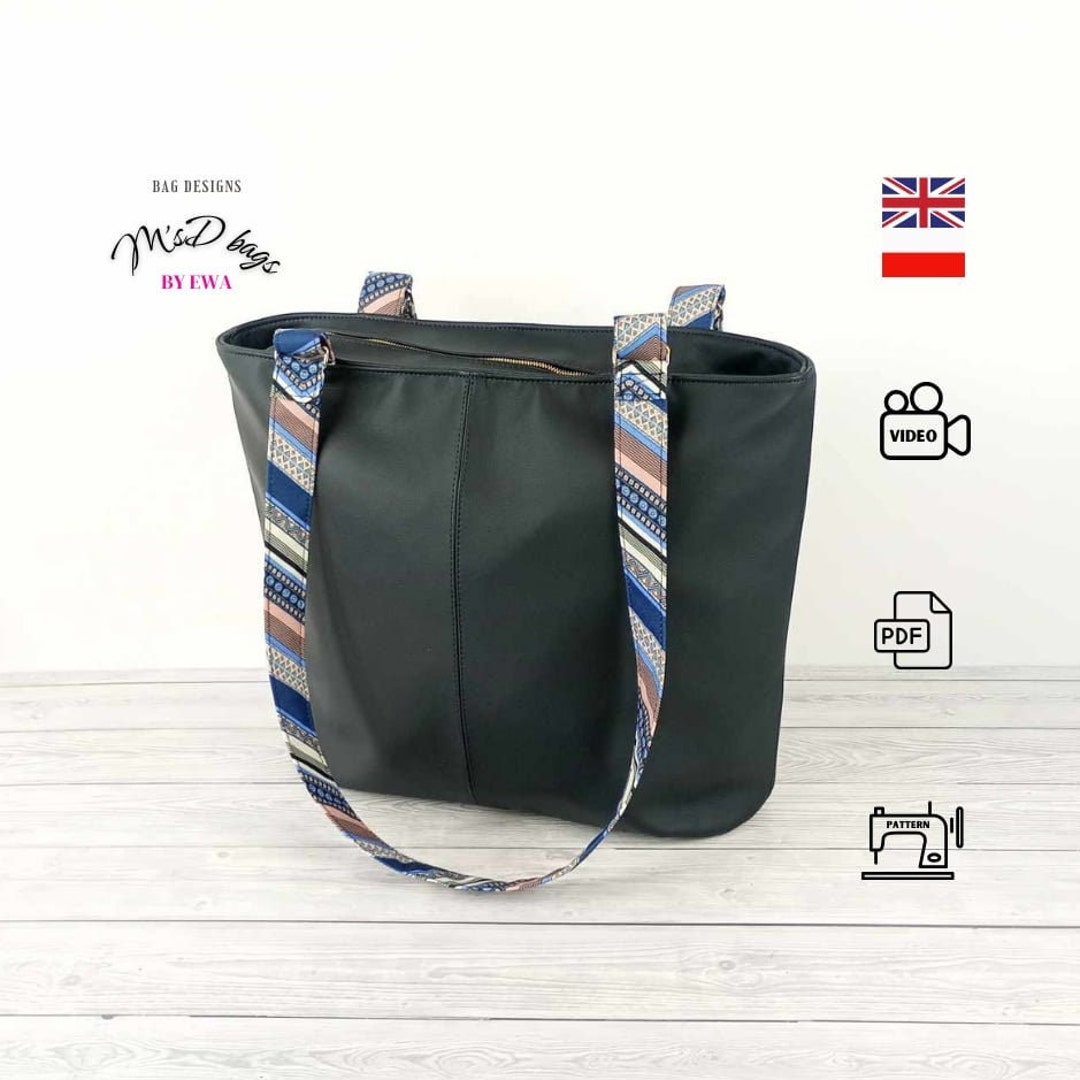 Bag Pattern, Shoulder Bag, How to Sew a Handbag, Large Bag, Pdf Pattern ...