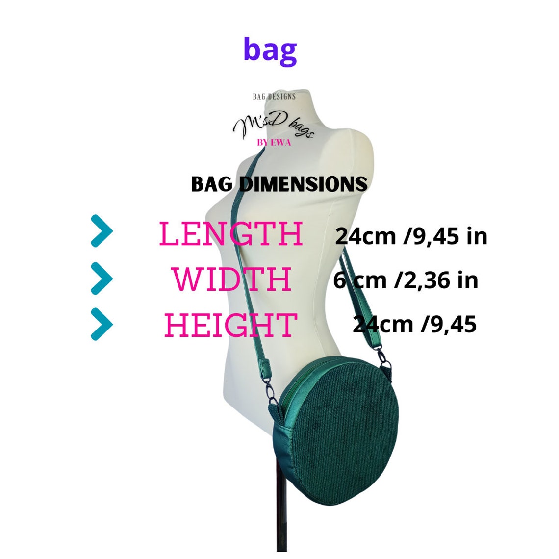 Round Bag, Crossbody Bag, Flight Bag, How to Sew a Handbag, Large Bag ...