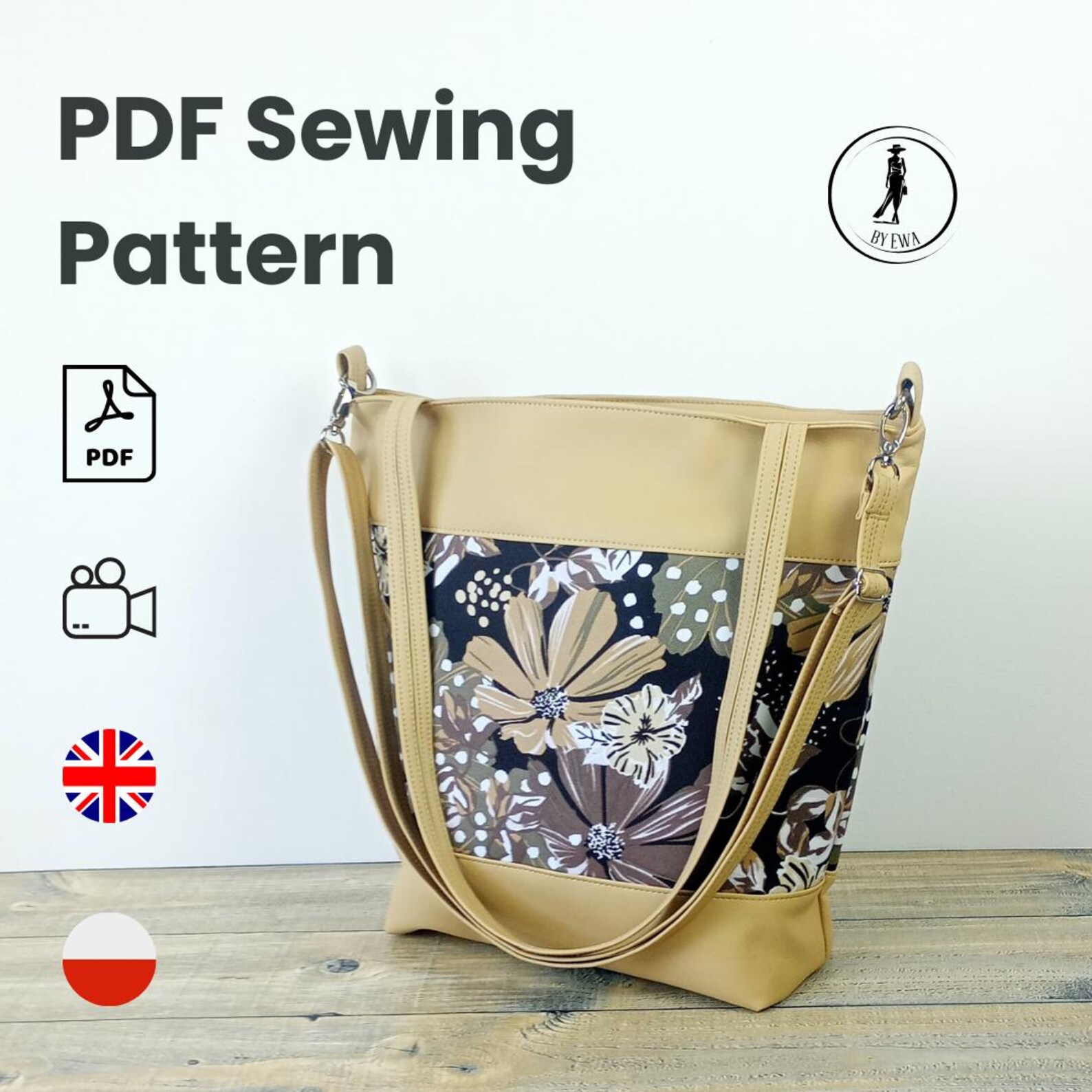 Crossbody Bag, Flight Bag, How to Sew a Handbag, Large Bag, Pdf Pattern ...