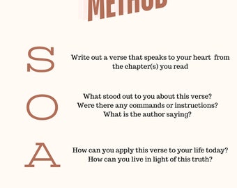 R.E.A.P & S.O.A.P Bible Study Method Print Out - Etsy