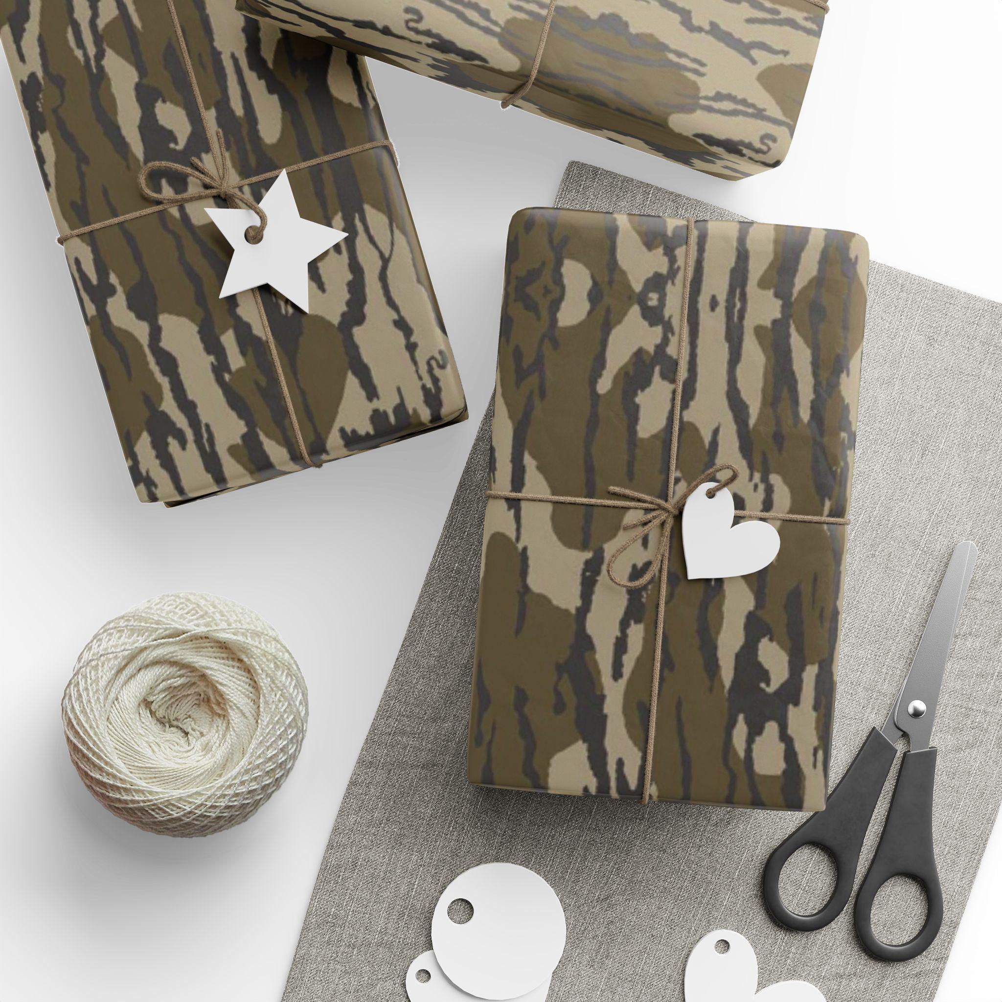Bottomland Camo Wrapping Paper, Hunting Birthday Gift, Bottomland Camo ...