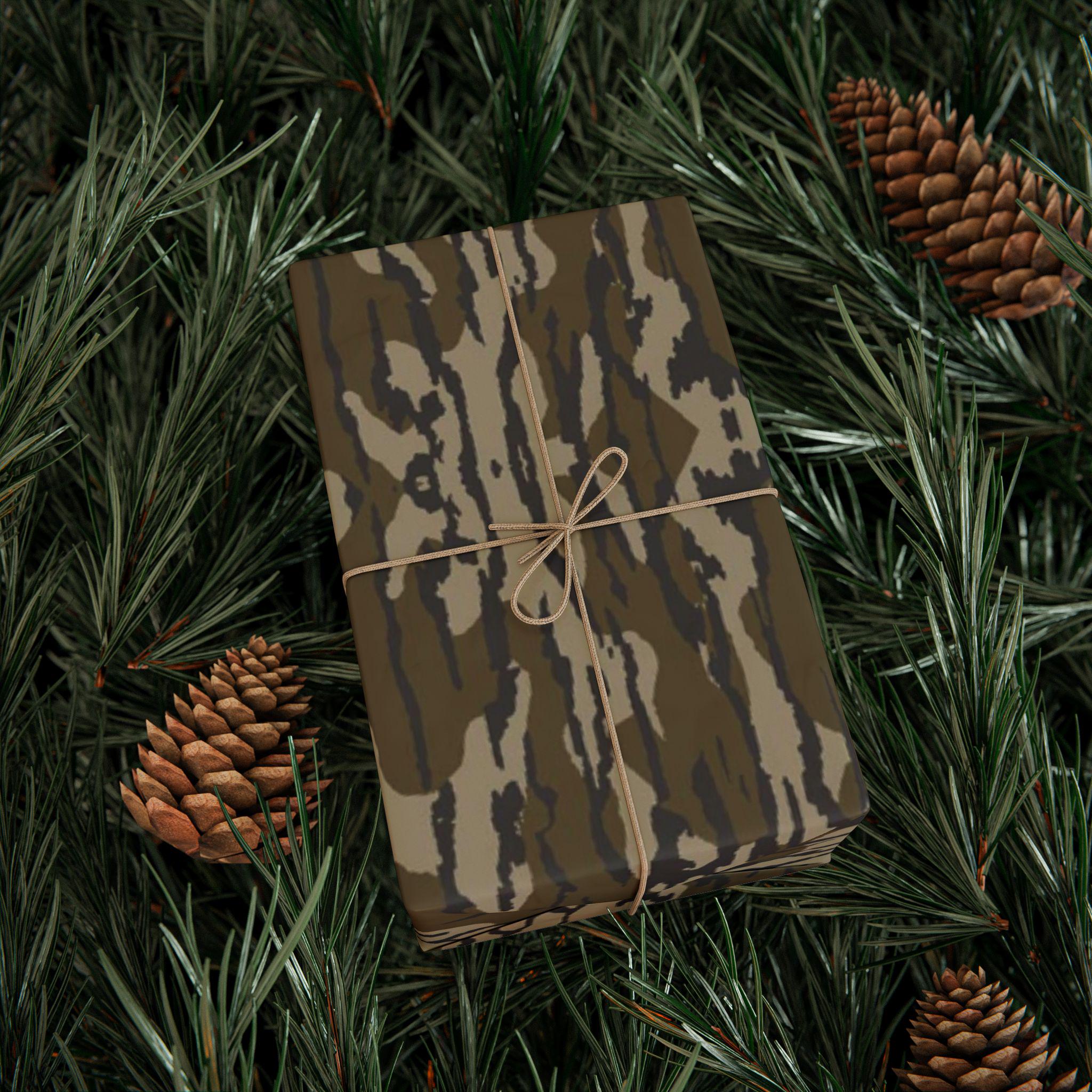 Bottomland Camo Wrapping Paper, Hunting Birthday Gift, Bottomland Camo ...