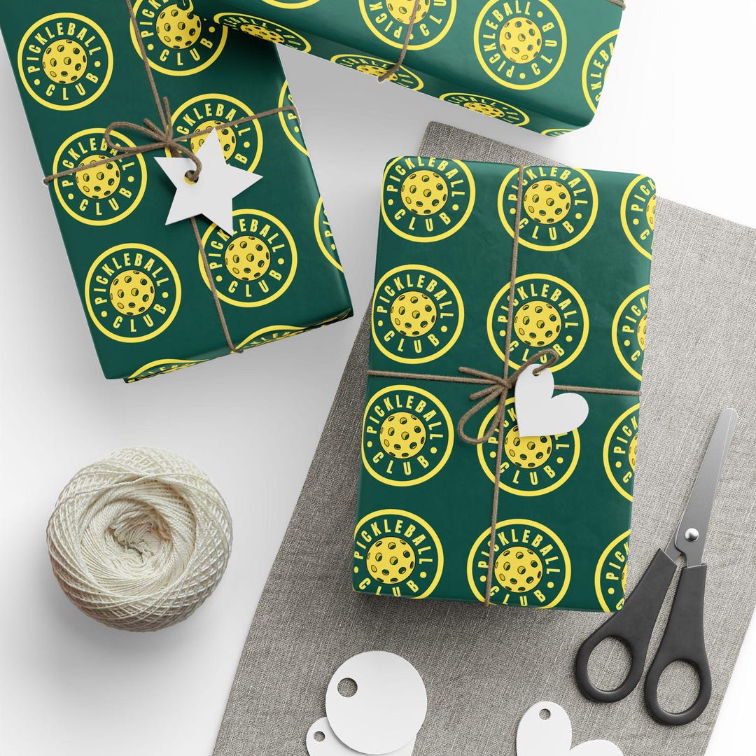 Pickleball Wrapping Paper, Pickleball Wrapping, Pickleball Gift Wrap ...
