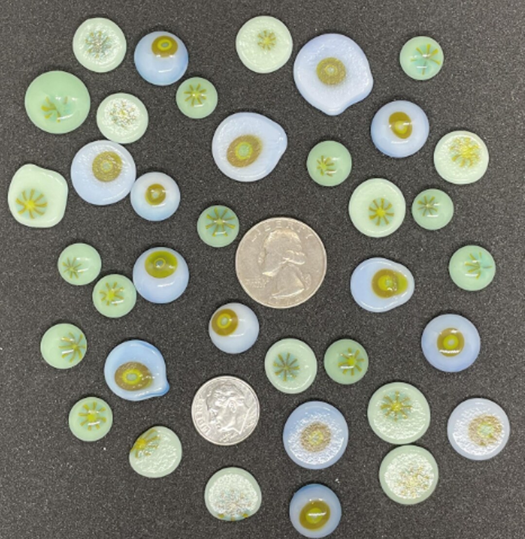 96 Coe Mixed Murrini Grab Bag 156 1.8 Oz-sliced Murrini, Pre-fired ...