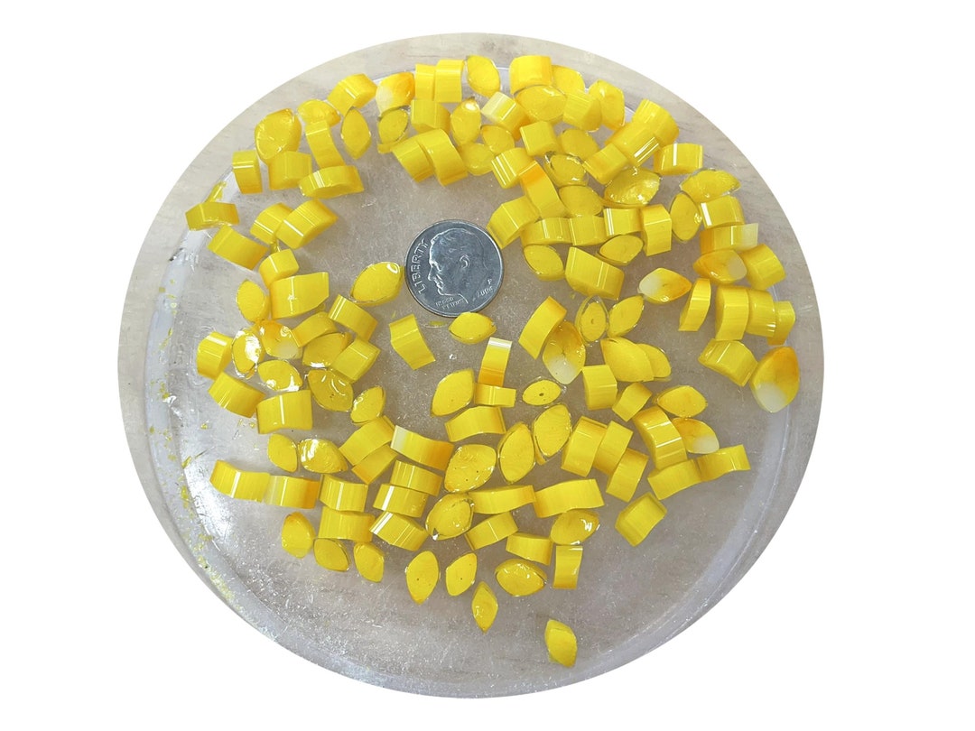 Chopped Murrini- 96 Coe - Yellow Ombre- Sliced Murrini, Murrini, Kathy ...