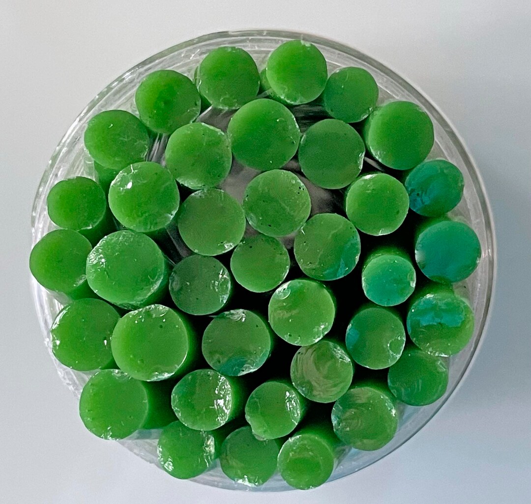 Coe 96 Murrini Rod- Fern Green Opal - 1.0 Oz- 2" Pieces- Kathy Fick ...