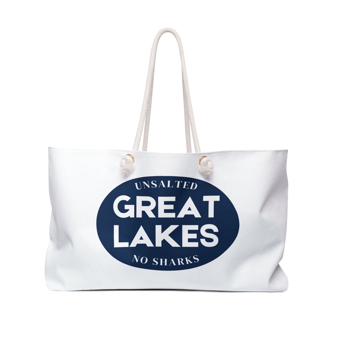 Great Lakes Weekender Bag | Unsalted and No Sharks | Michigan Gifts ...