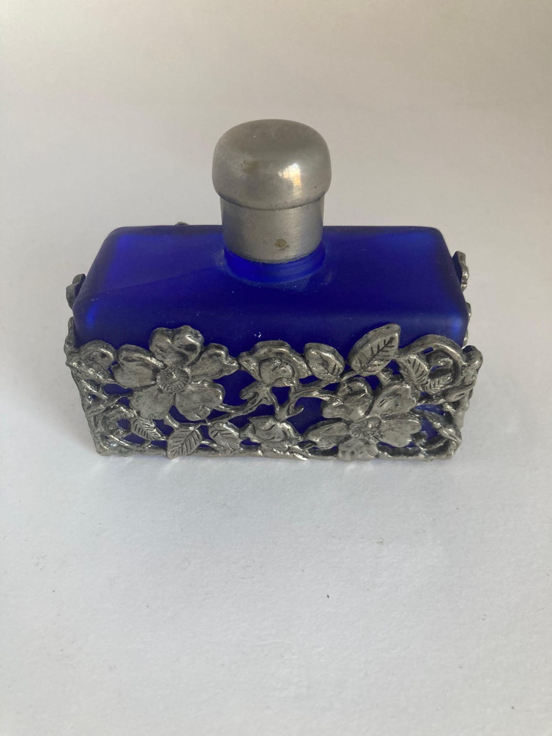 Cobalt Blue Perfume Bottle, Shudehill Giftware, 3x3 Inches, Bath Decor ...