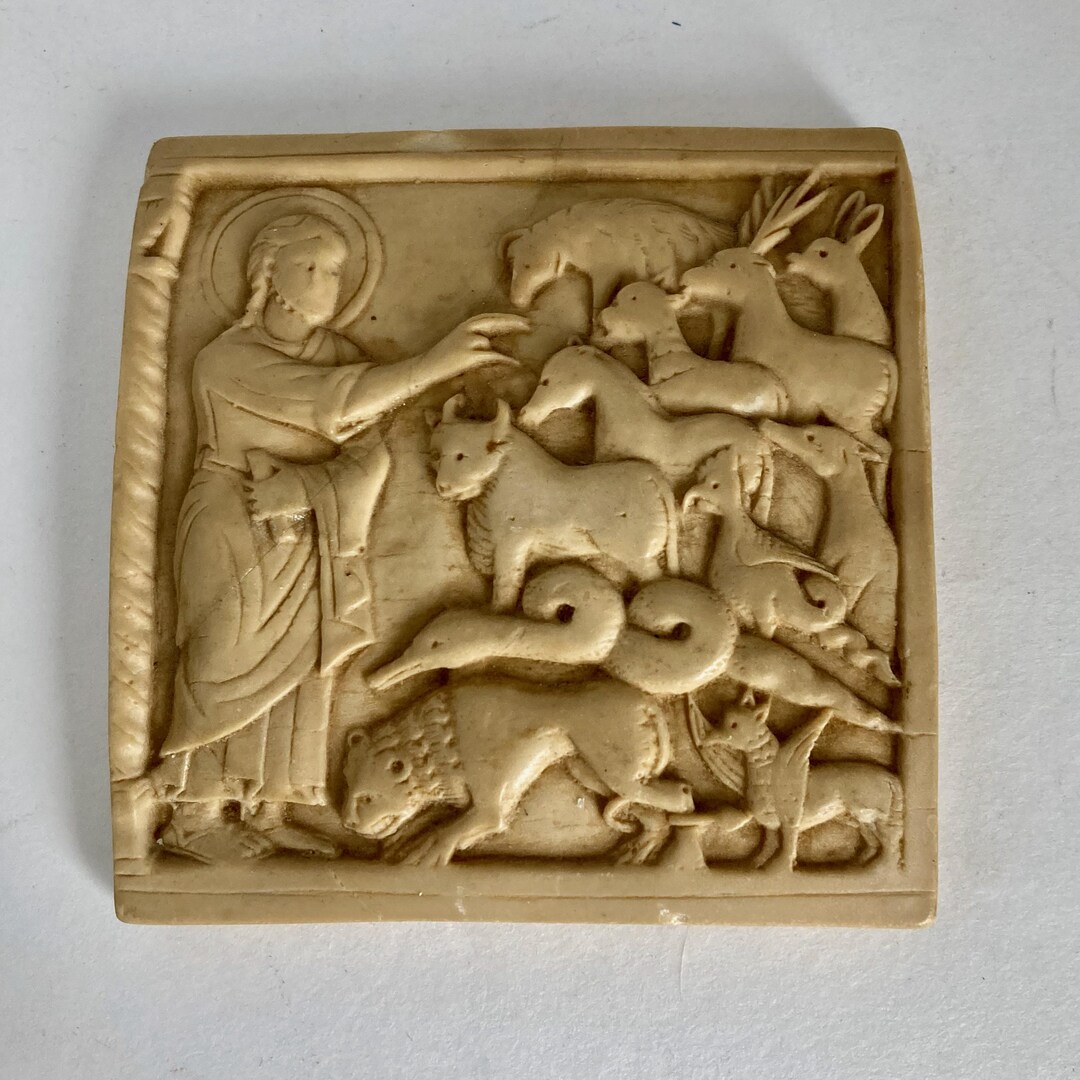 God Creating Animals, Vintage Tile, 4 X 4", Metropolitan Museum, Molded ...