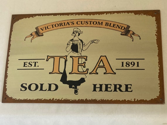 Tea Shop Sign Metal Sign 8x13 Sign Reproduction - Etsy