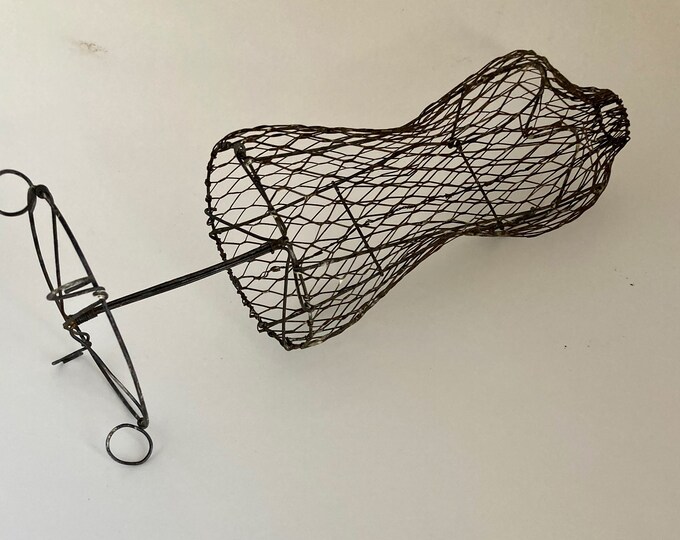 14" Wire Mannequin, Metal Dress Form, Display Piece, Jewelry Holder ...