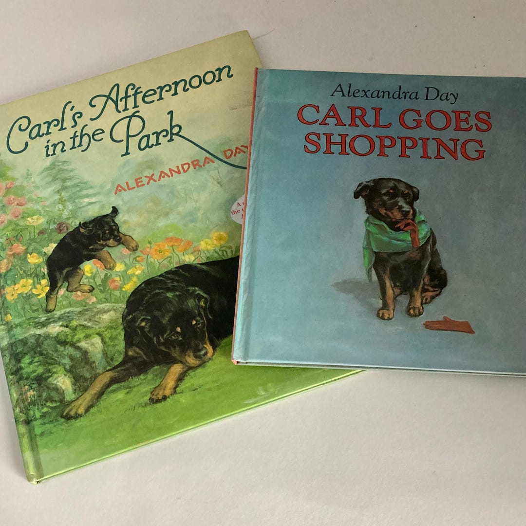 2 Good Dog Carl Books, Afternoon in Park, Carl Goes Shopping, by ...