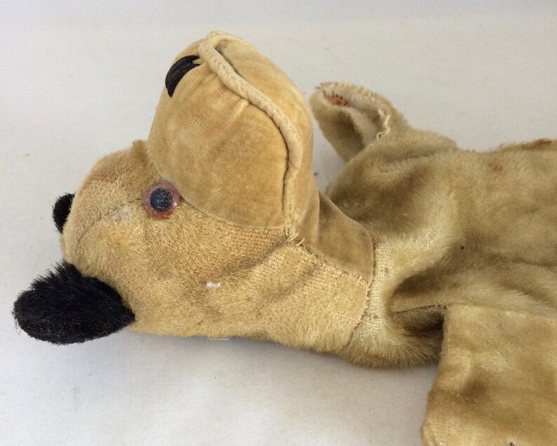 Vintage Puppet Plush Puppet Doggy Puppet Stuffed Head - Etsy
