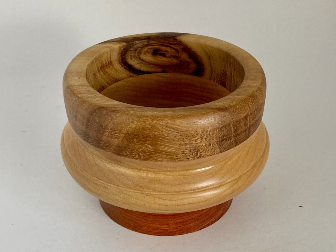 Wooden Bowl, Tri-wood Bowl, 4 Inch Bowl, 4 Inch Opening, Handmade ...