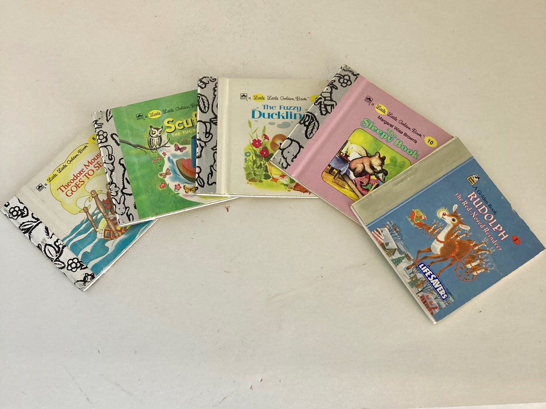 Little Golden Books, Set of 5 Booklets, Tiny 3 Inch Books, Children's ...