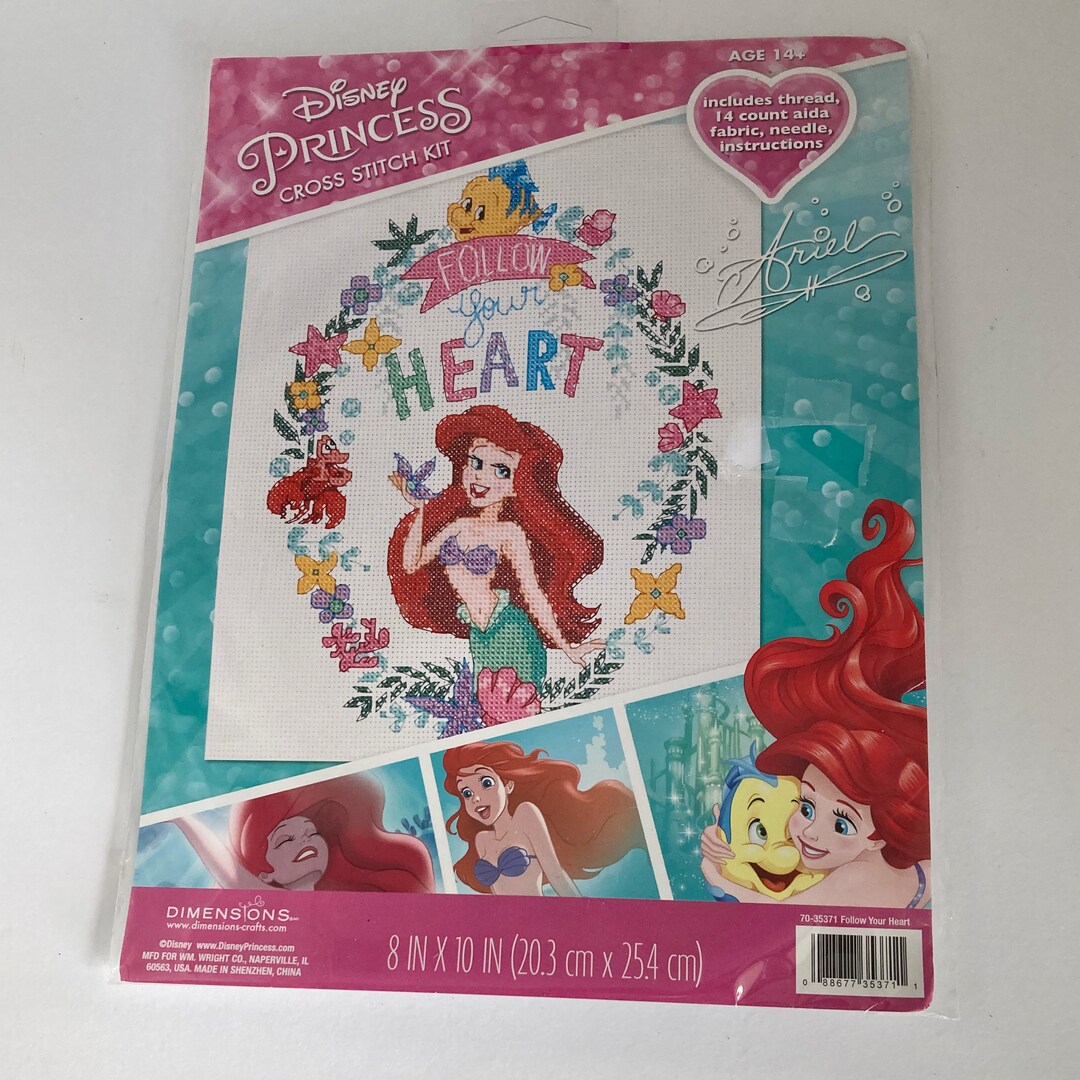 Ariel in Cross Stitch Complete Kit by Dimensions 8 X - Etsy