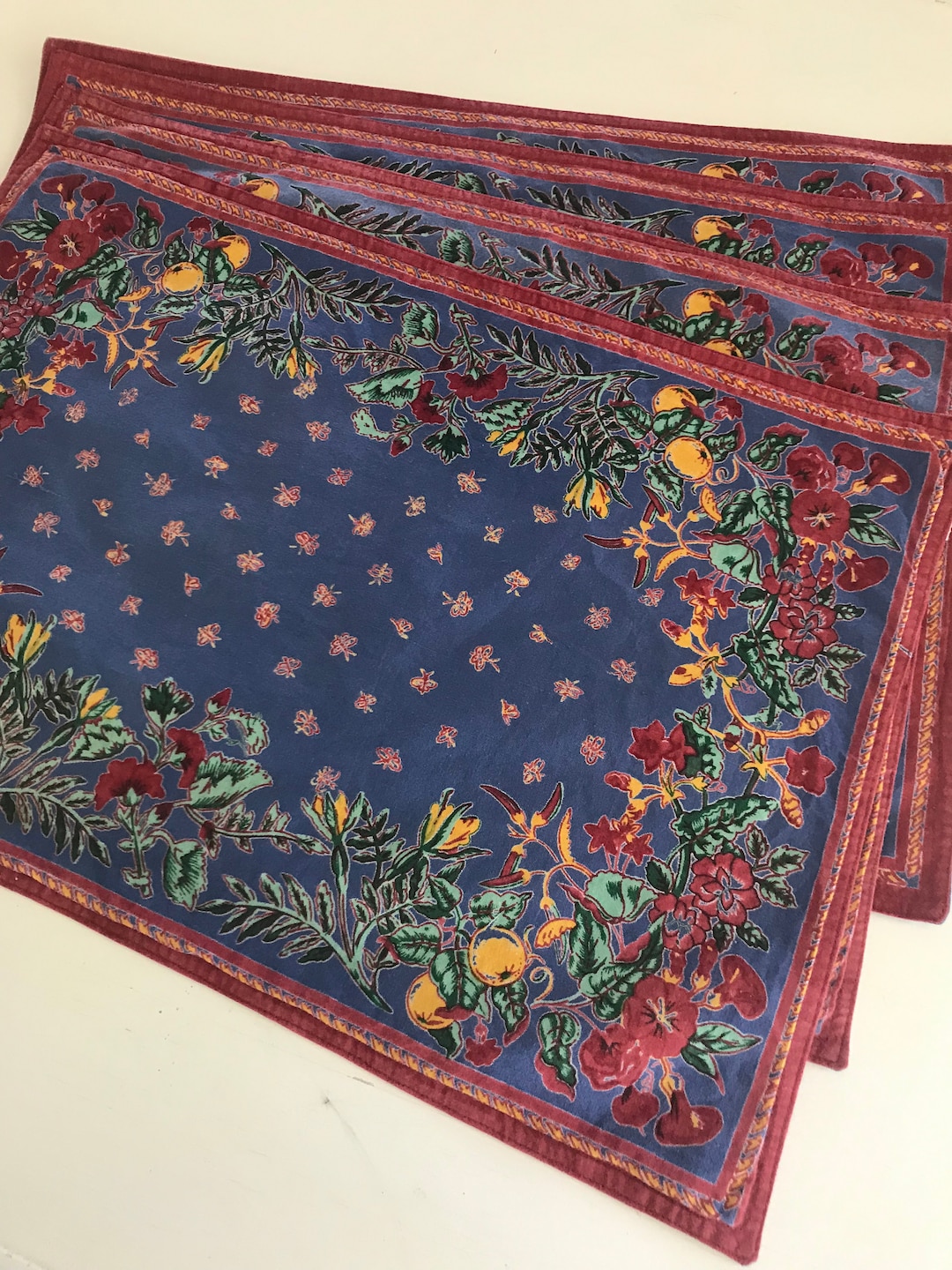 William Sonoma, Placemat Set, French Provencal Design, 4 Each Mats ...