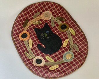 Black Cat Table Mat - Etsy