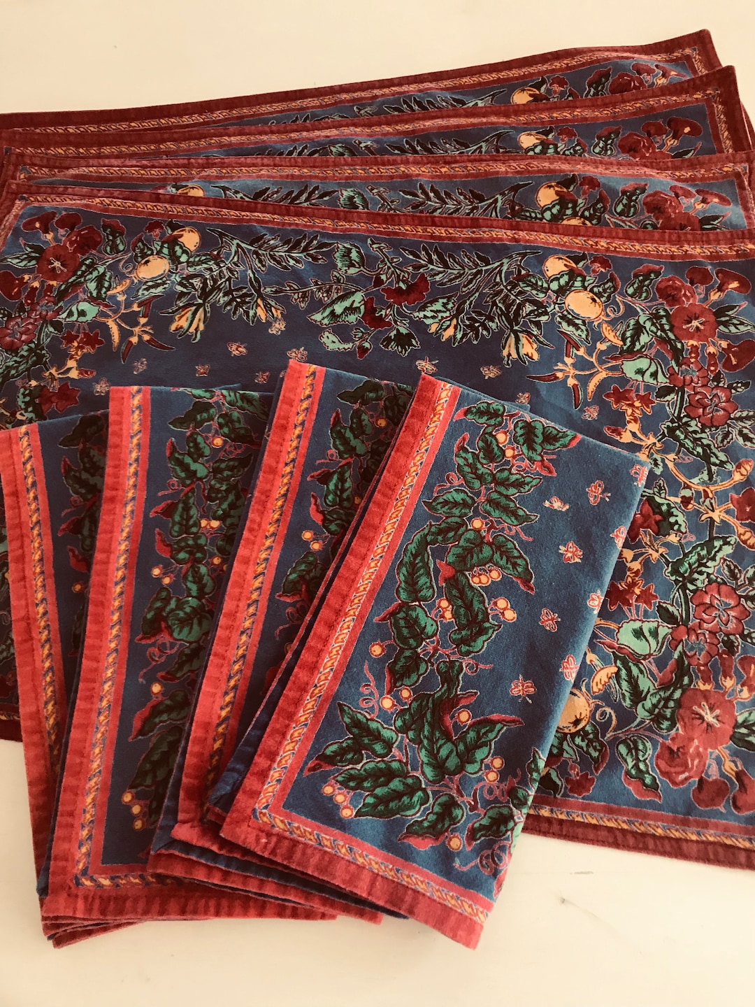 William Sonoma, Placemat Set, French Provencal Design, 4 Each Mats ...