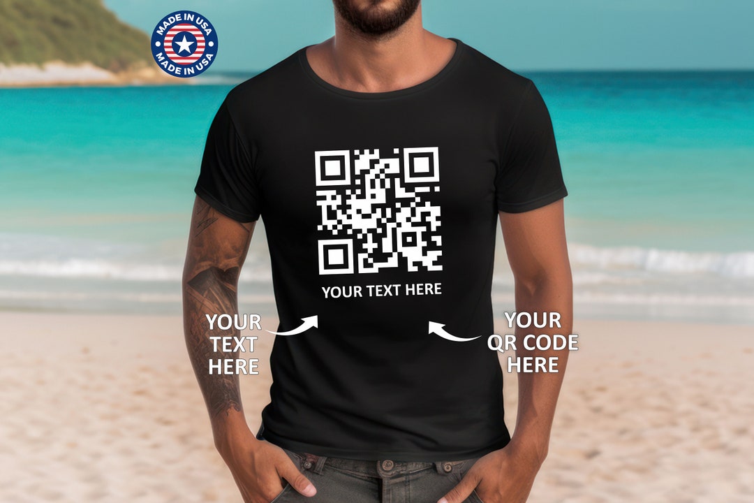 Personalized QR Code T-shirt, Your Own Social Media QR Code Shirt ...