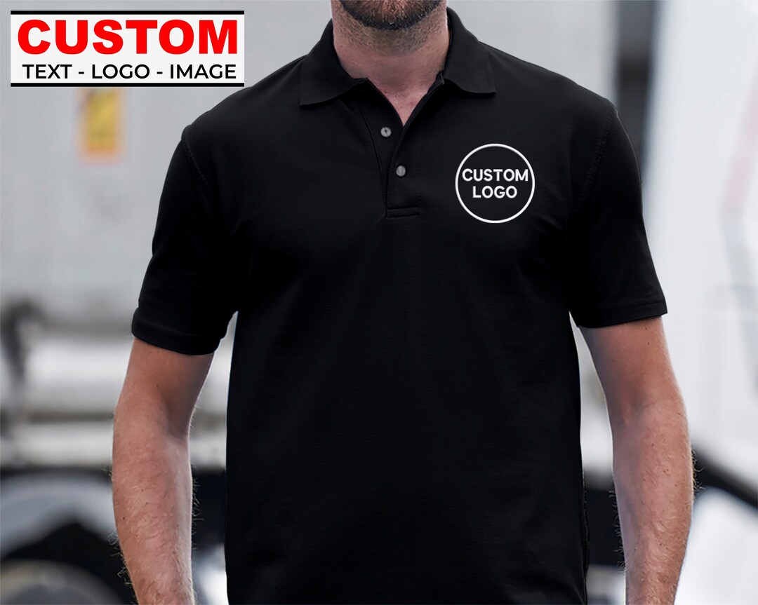 Custom Embroidered Polo T-shirt, Personalized Text/logo Monogrammed Tee ...