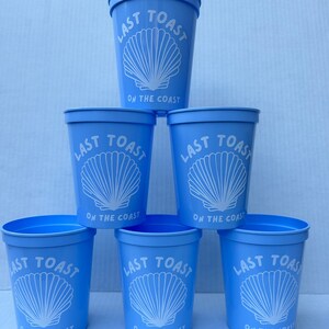 Last Toast on the Coast Bachelorette Cups | Bachelorette Party Favors ...
