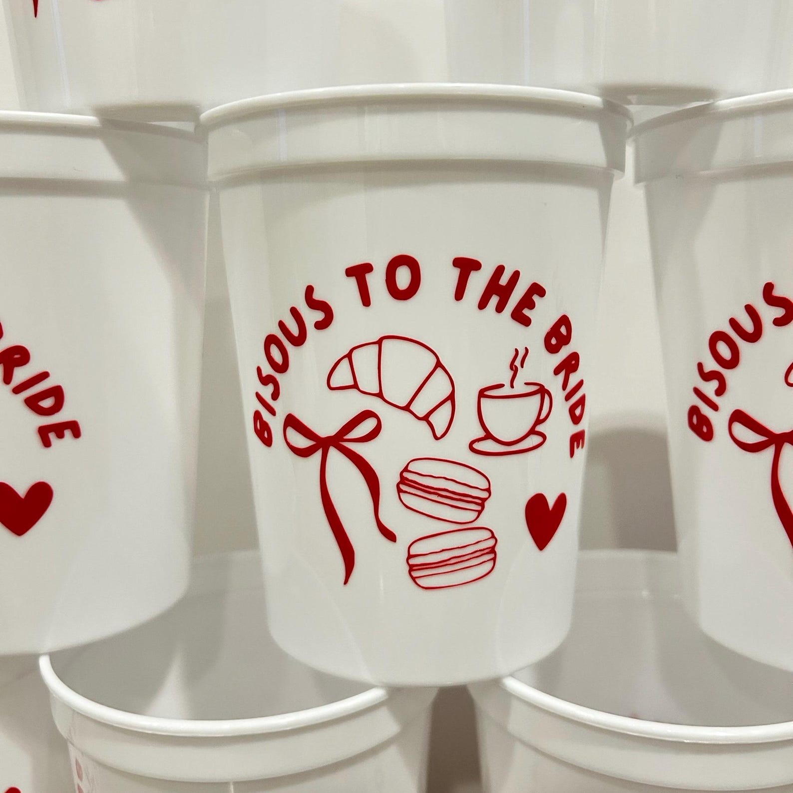 Bisous to the Bride Bachelorette Party Cups: Personalized Favors - Etsy