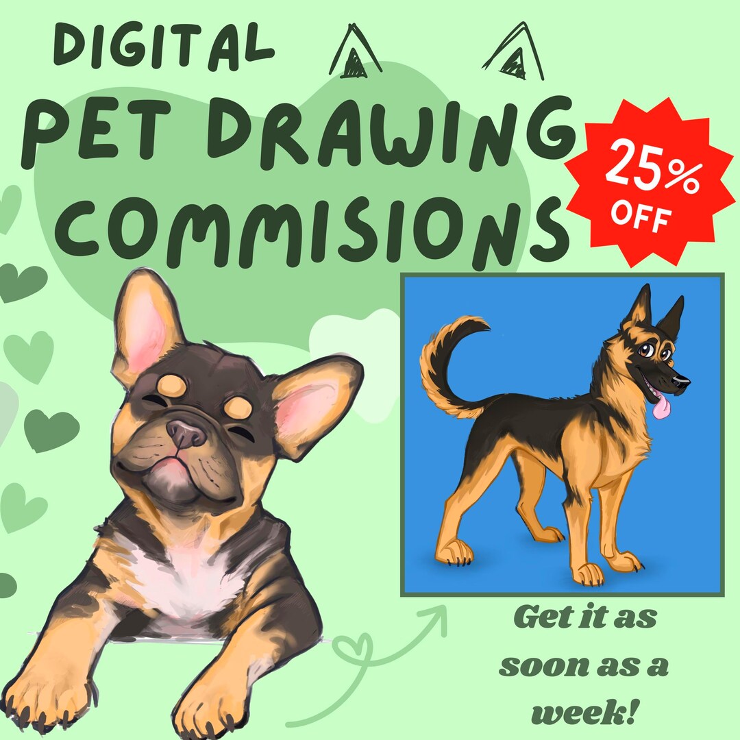Custom Pet Portrait: Animated Digital Drawing (digital Download - Etsy