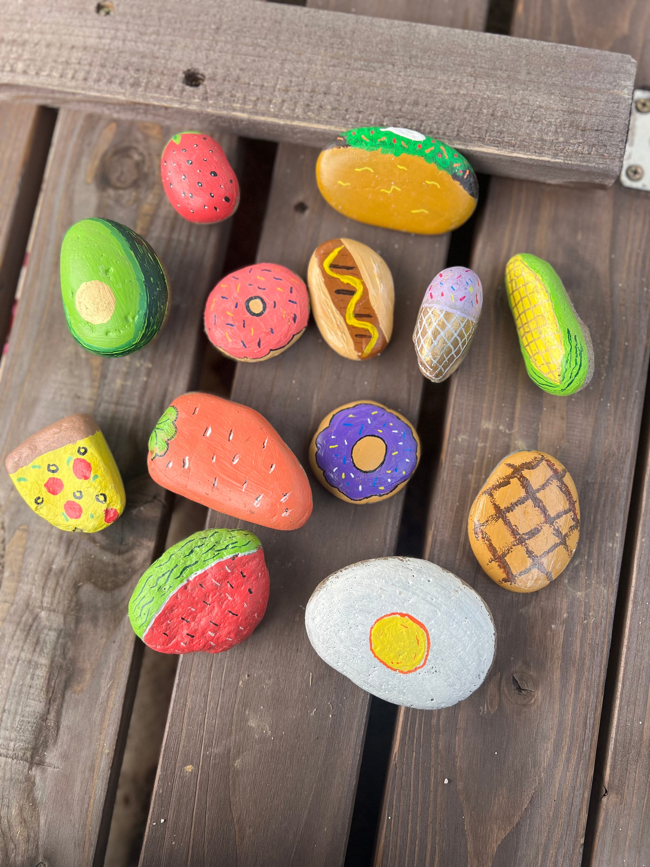 Hand-painted Rock Food Realistic & Fun Decorative Pieces - Etsy