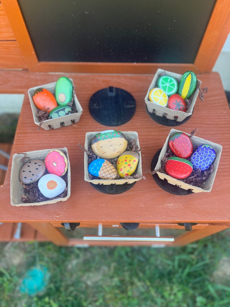 Hand-painted Rock Food Realistic & Fun Decorative Pieces - Etsy