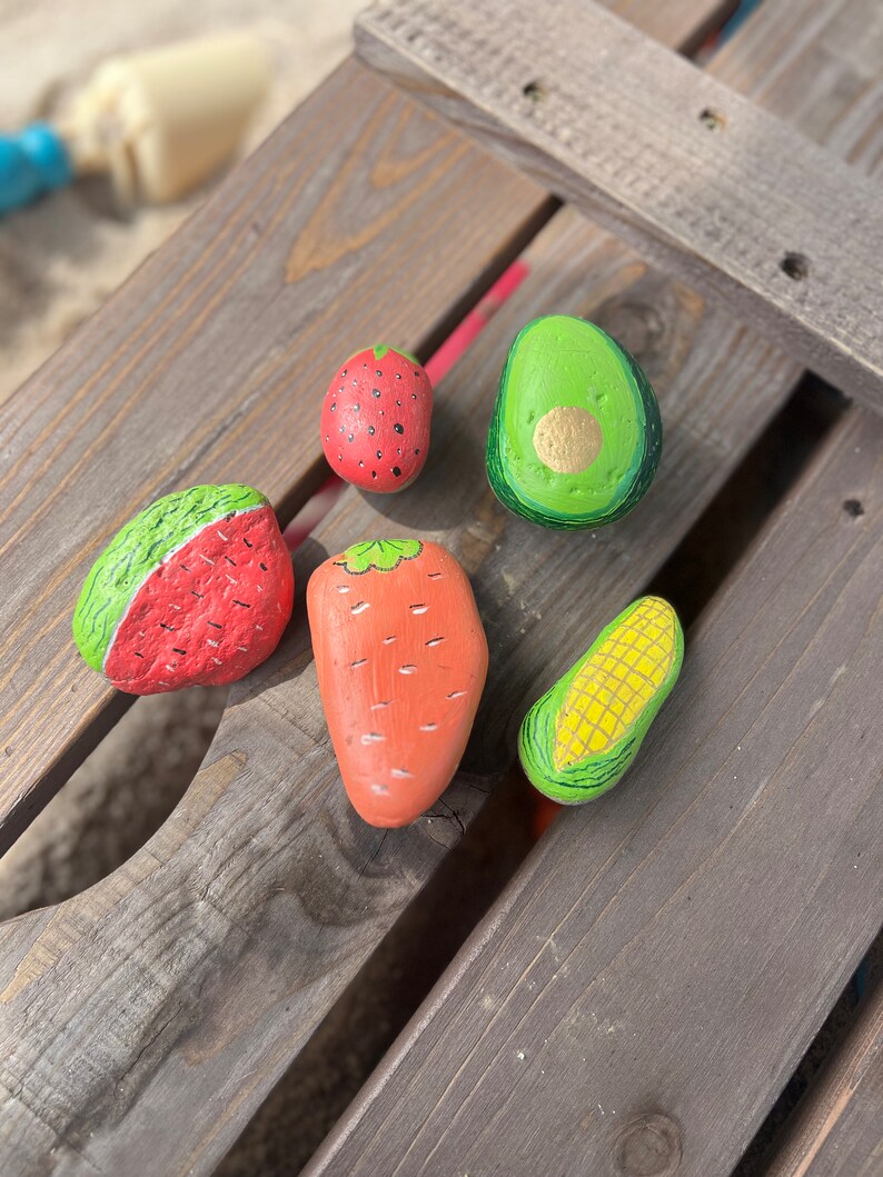 Hand-painted Rock Food Realistic & Fun Decorative Pieces - Etsy