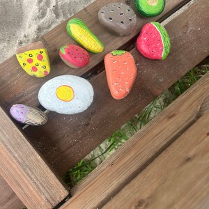 Hand-painted Rock Food Realistic & Fun Decorative Pieces - Etsy