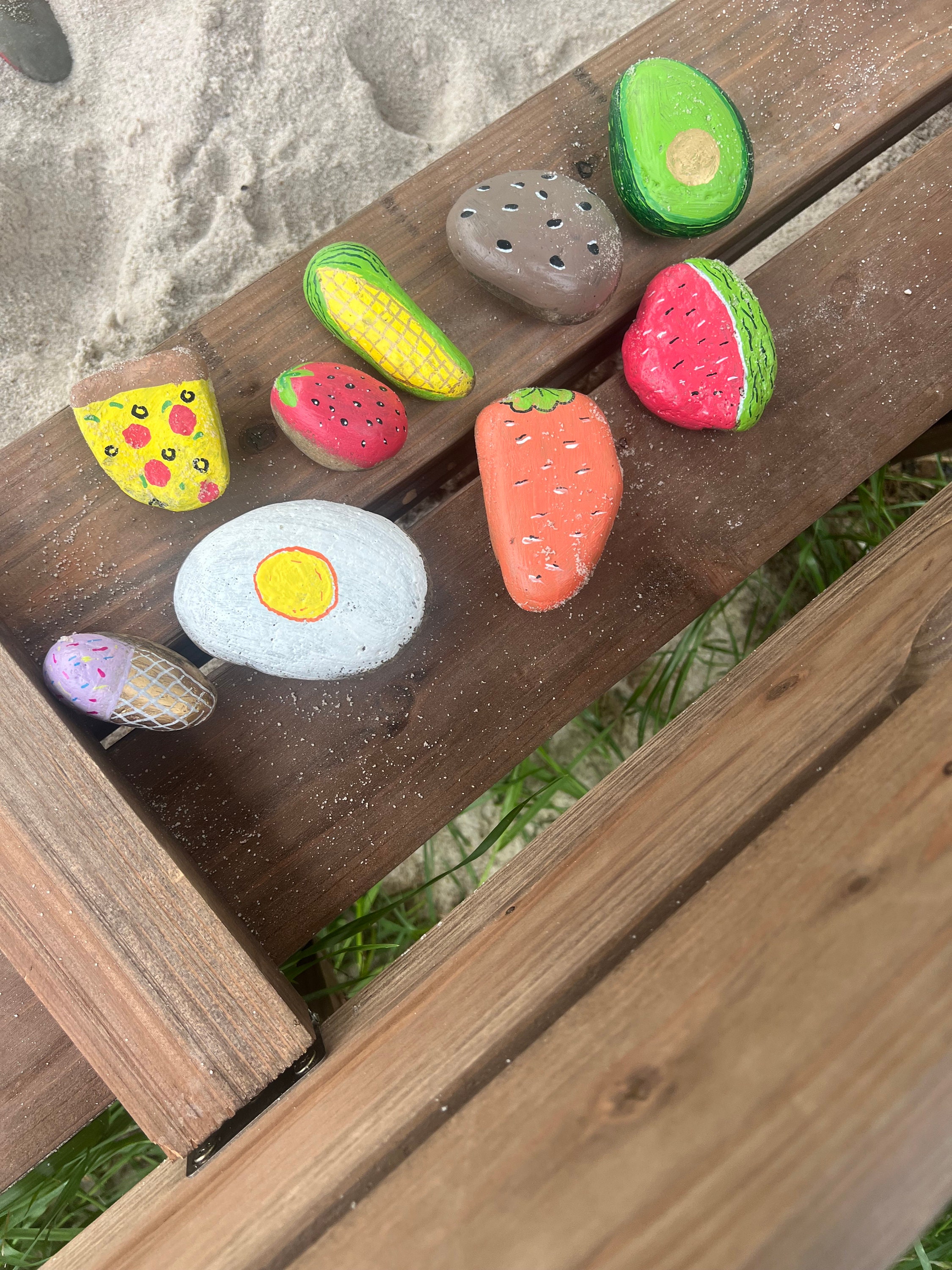 Hand-painted Rock Food Realistic & Fun Decorative Pieces - Etsy