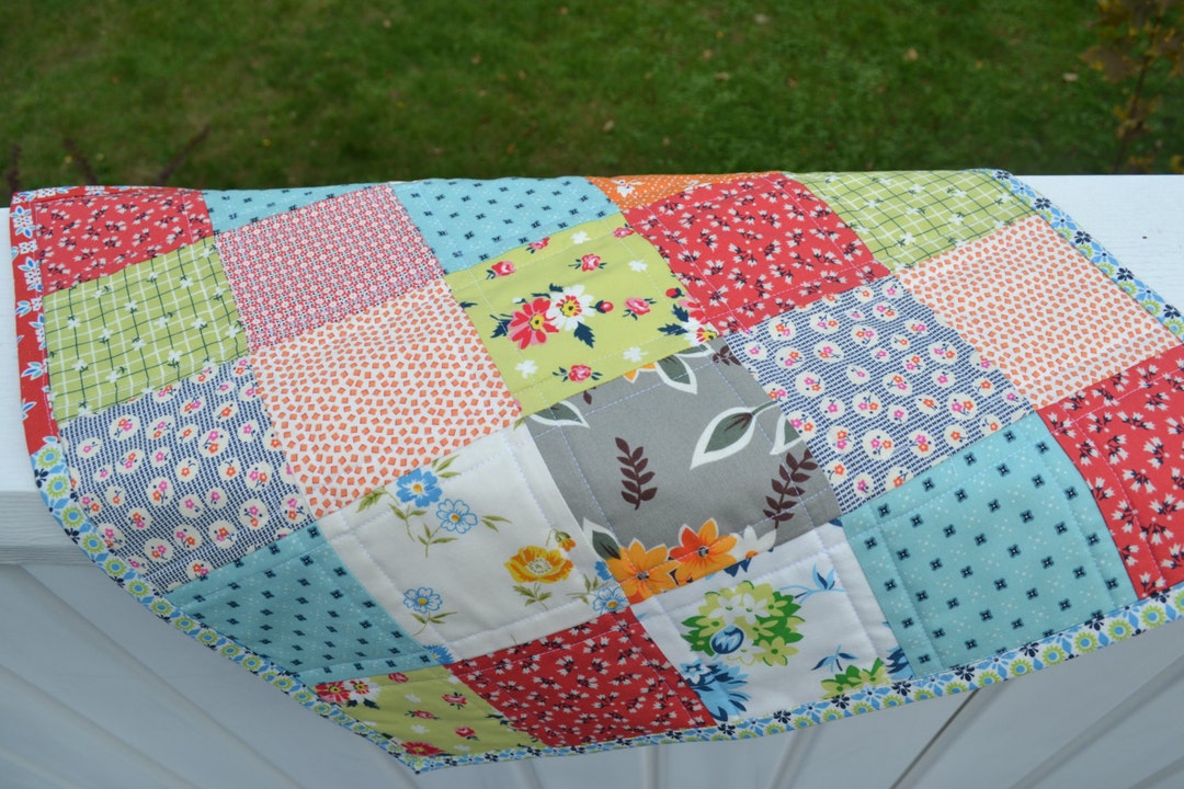 Quilted Table Runner Floral Table Mat Patchwork Table Mat Cottage Style ...