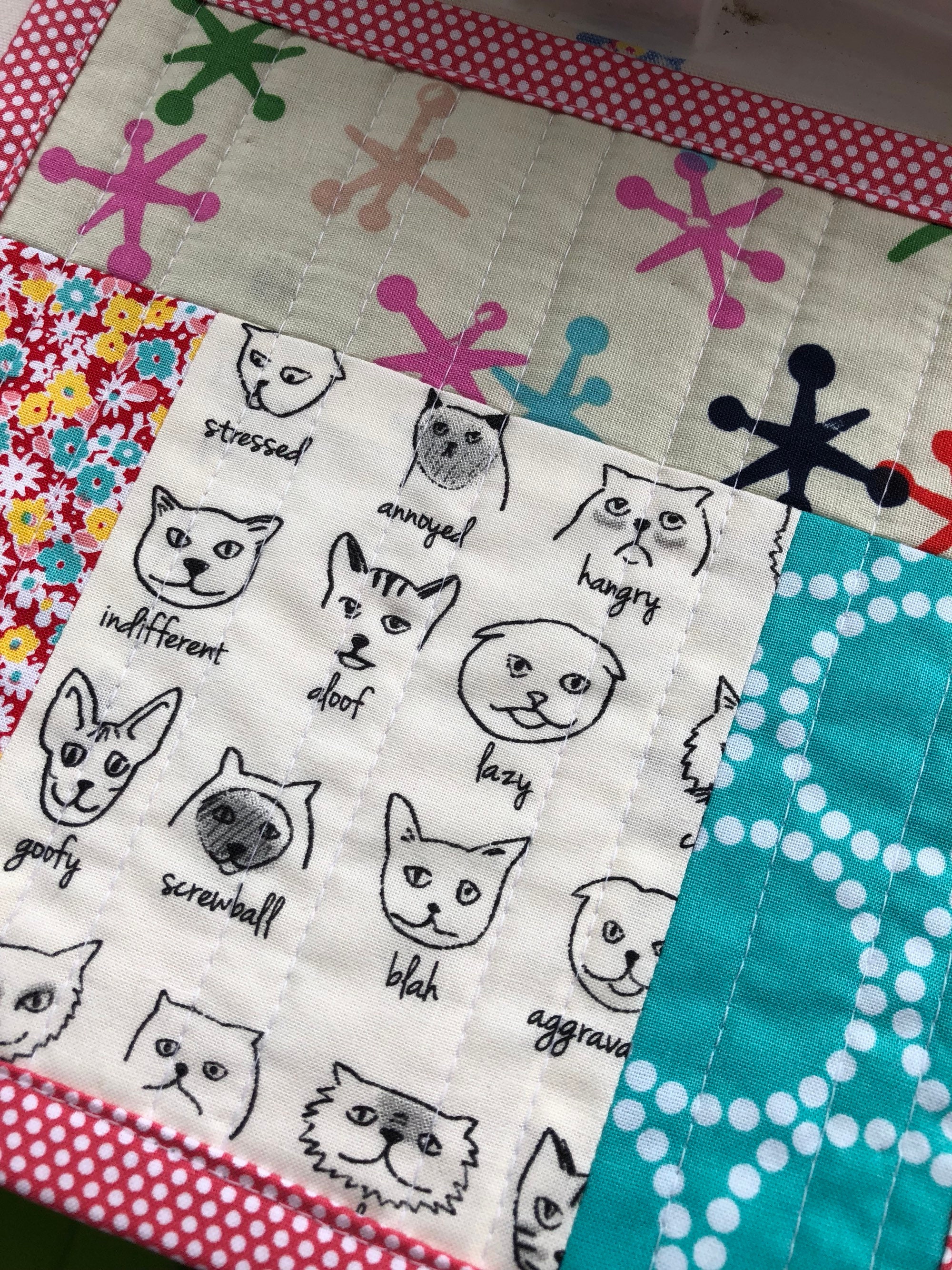 Cat mug rug mug mat coffee mat sewing gift teacher gift snack - Etsy.de