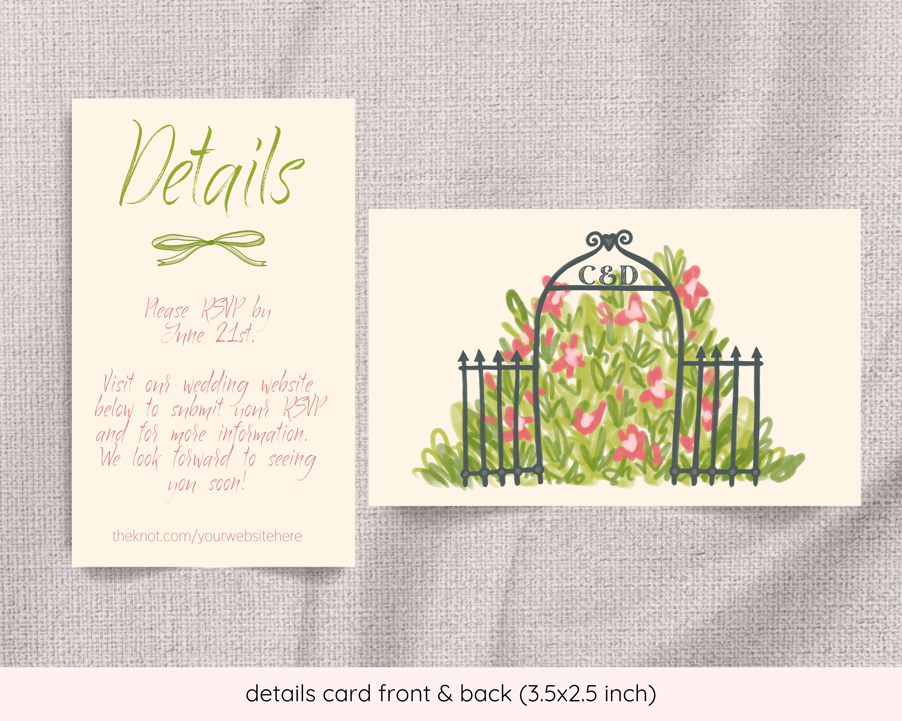 Garden Wedding Invitation Template Instant Download Printable Hand ...