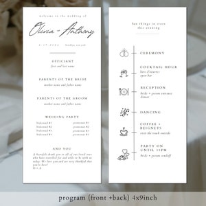 Sign Wedding Template Bundle Modern Minimalist Black White for DIY ...