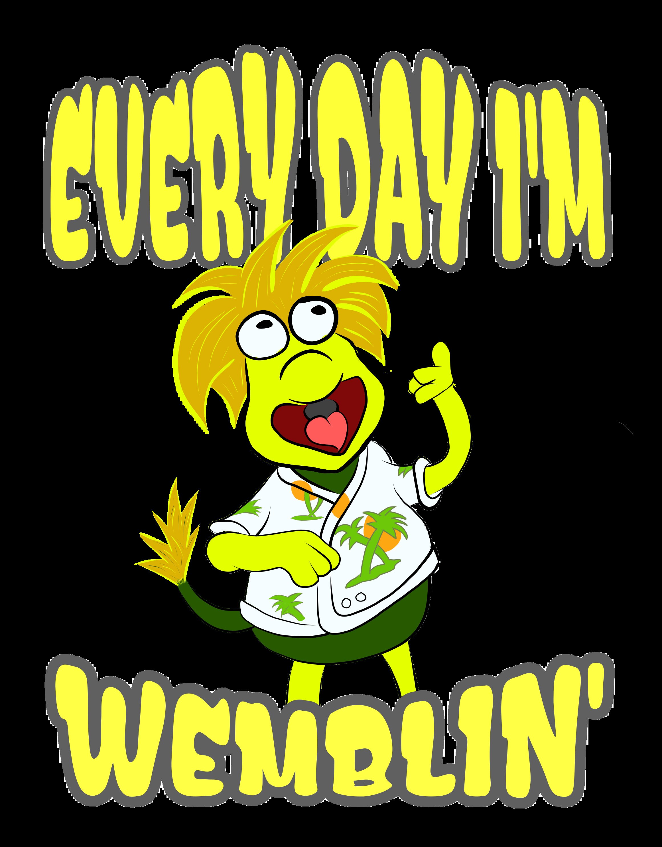 Wembley Fraggle Sticker | Every Day I'm Wemblin' - Etsy