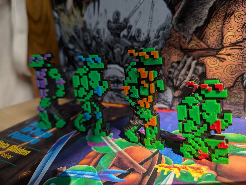TMNT NES Pixel Prints - Etsy