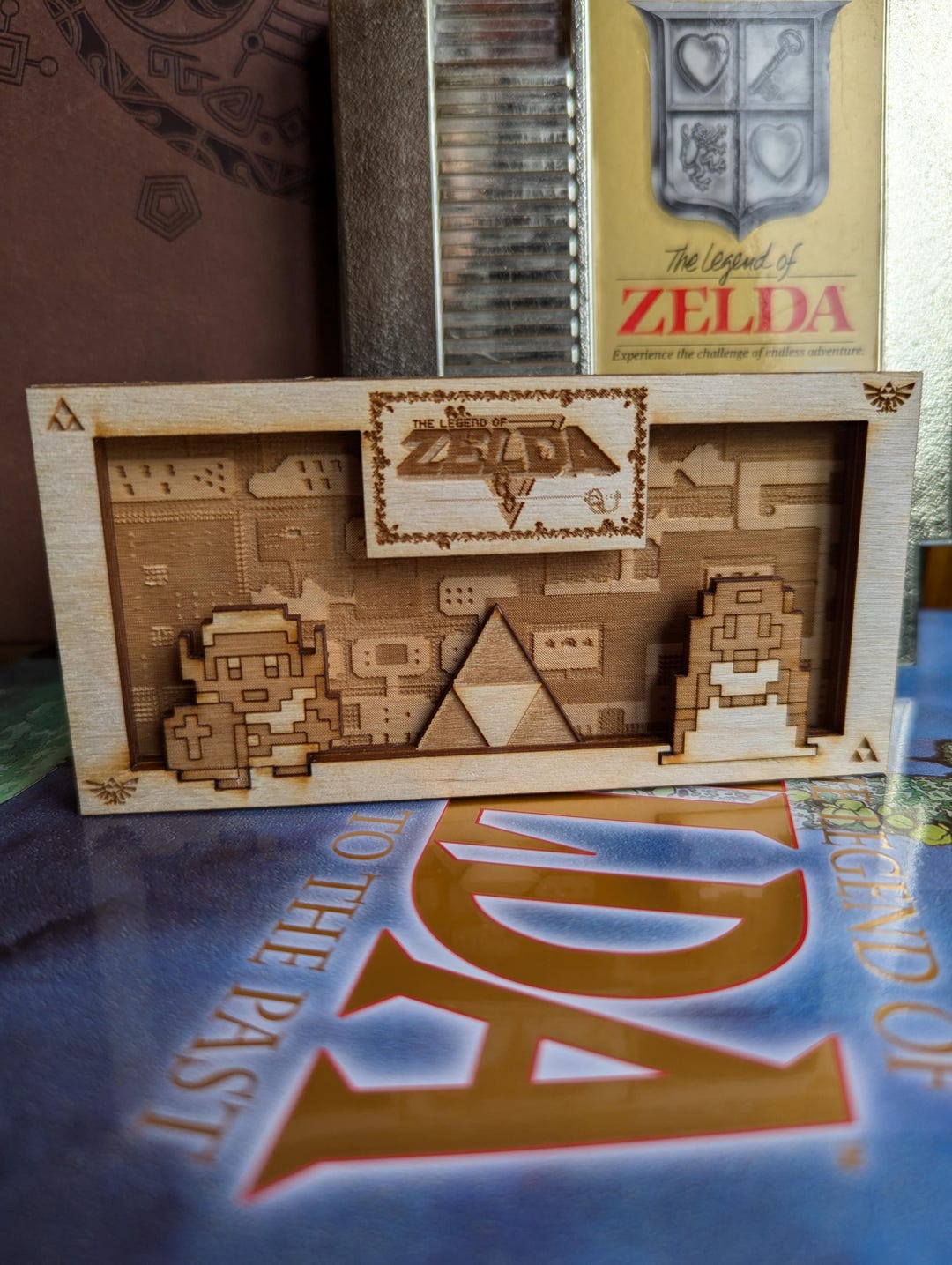 Legend of Zelda Wooden Display Piece | Pixelated Lasercut NES Decor - Etsy