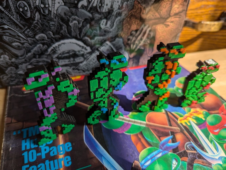TMNT NES Pixel Prints - Etsy