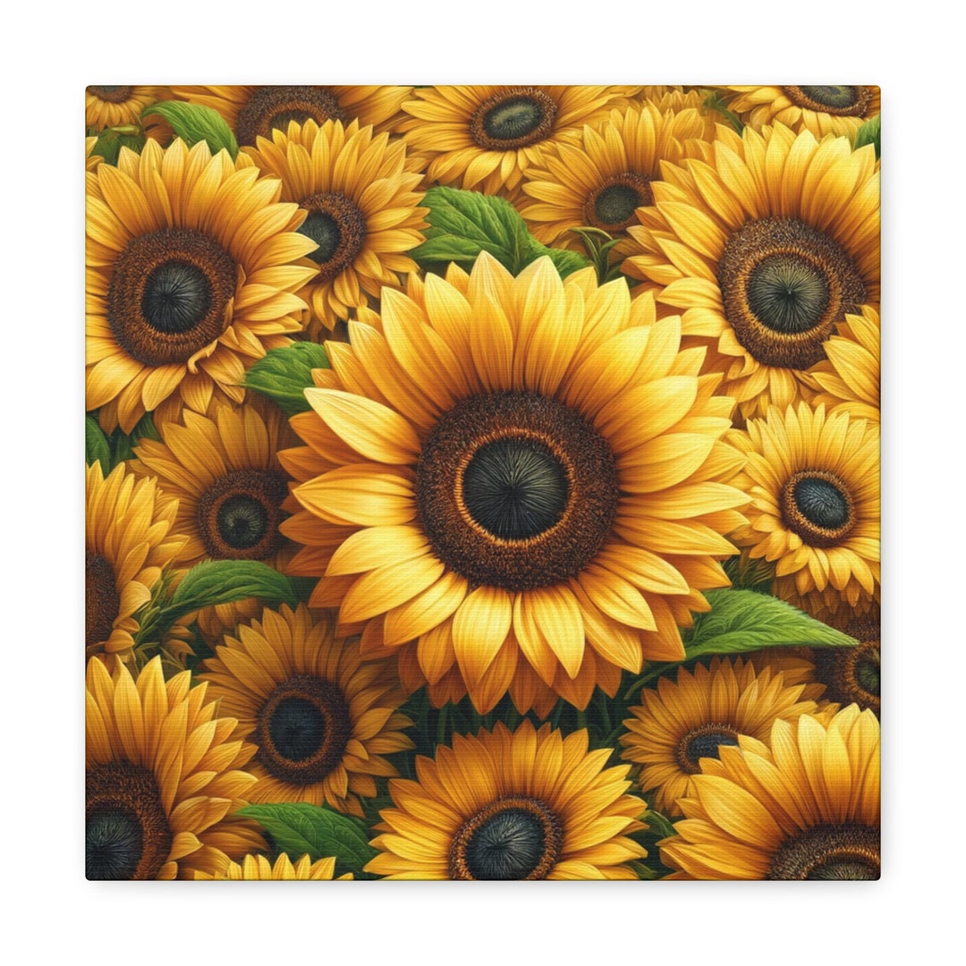 Golden Radiance: Sunflower Canvas Gallery Wrap - Etsy