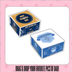 Most Valuable Dad Gift Box Canva Templates – Editable Printable Box for ...