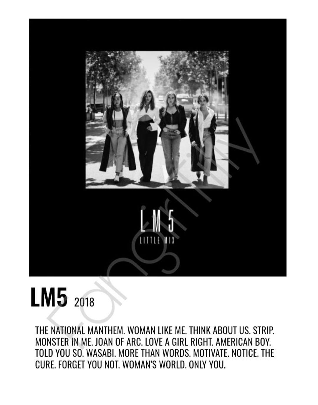 LM5 Little Mix Tracklist Album Poster - Etsy