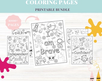 32 Printable Positive Affirmation Cards to Color for Kids, Motivational ...