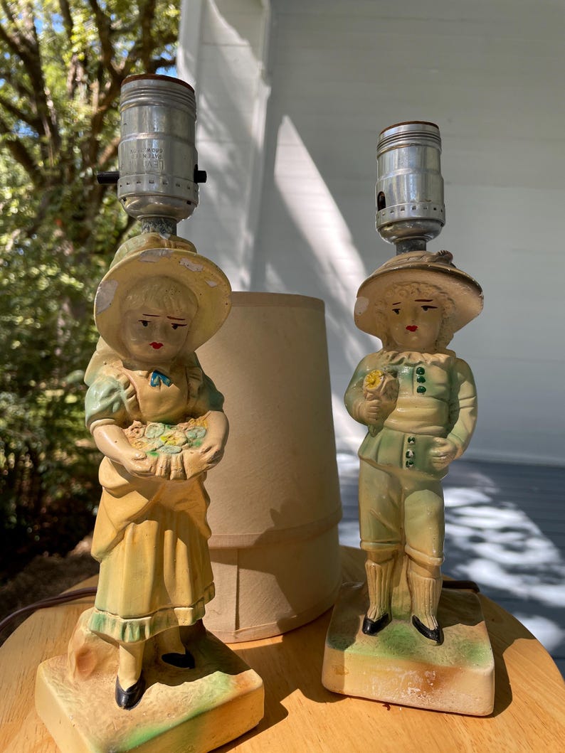 Vintage Storybook Boy and Girl Lamps - Etsy