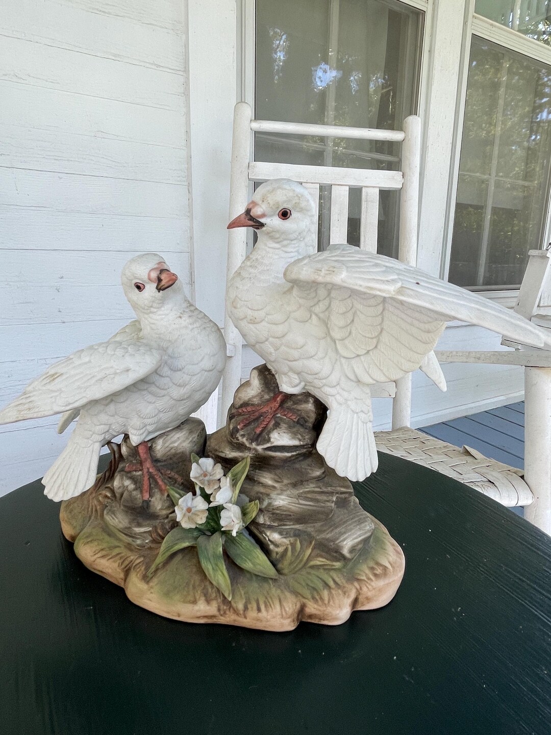 Lefton Doves Figurine With Flowers - Etsy